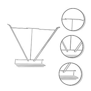 Holibanna 1 Pc Wall Mounted Pot Lid Rack pan lid mounted hanger wall mount drying clothes rack pan cover rack Kitchen clothes hanger stand Pot Cover Rack Storage Stainless steel wall bracket