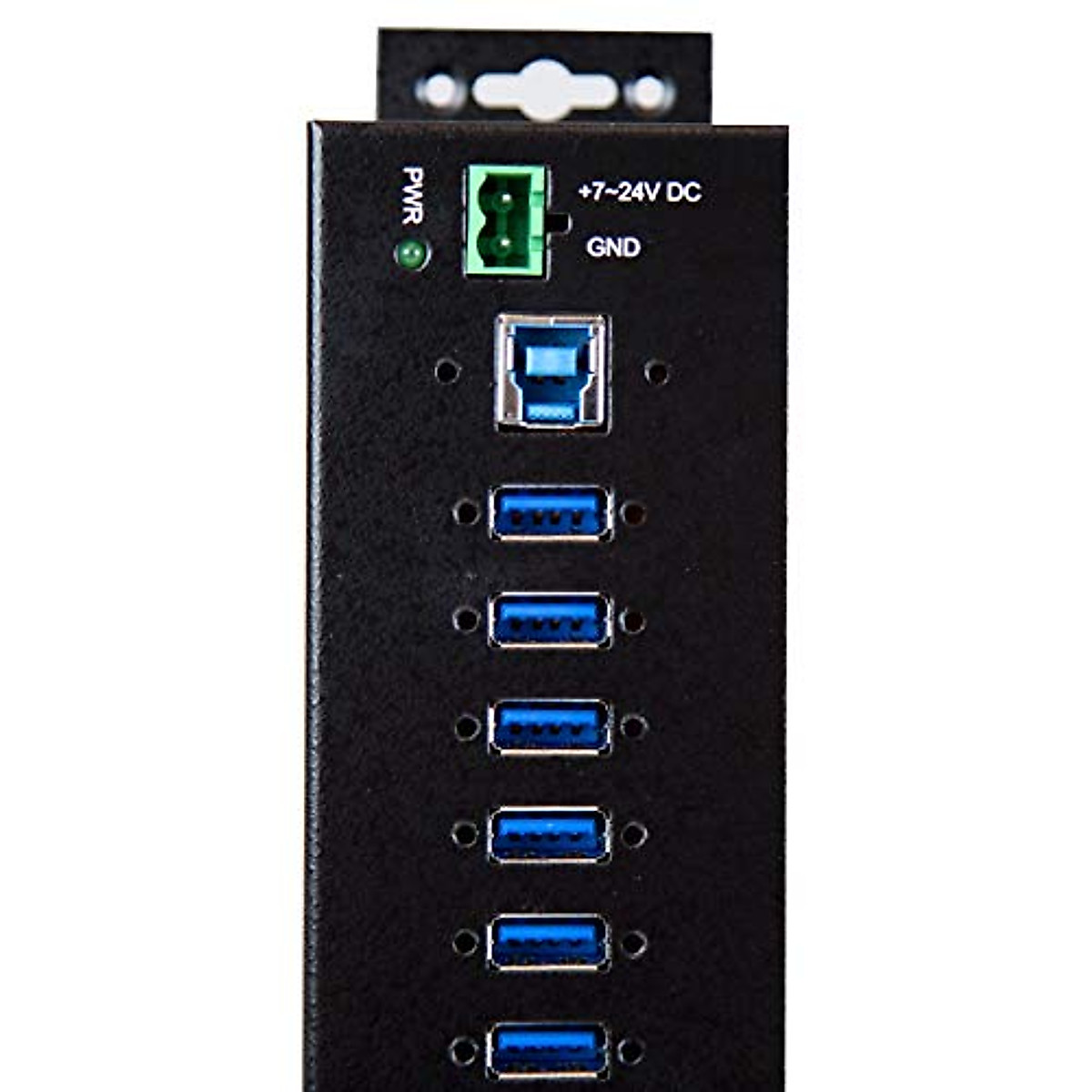 StarTech.com 10-Port USB 3.0 Hub with Power Adapter - Metal Industrial USB-A Hub with ESD & 350W Surge Protection - Din/Wall/Desk Mountable - High Speed USB 3.0 (5Gbps) - (5Gbps) Hub, TAA