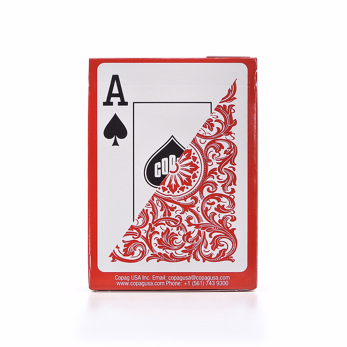 Copag Elite 100% Plastic Playing Cards, Poker Size Jumbo Index Single Deck (Red)