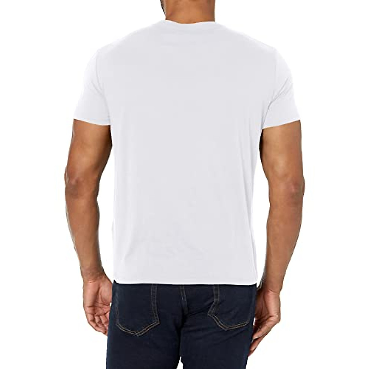 A|X ARMANI EXCHANGE Men's Solid Colored Basic Pima Crew Neck - white - Medium