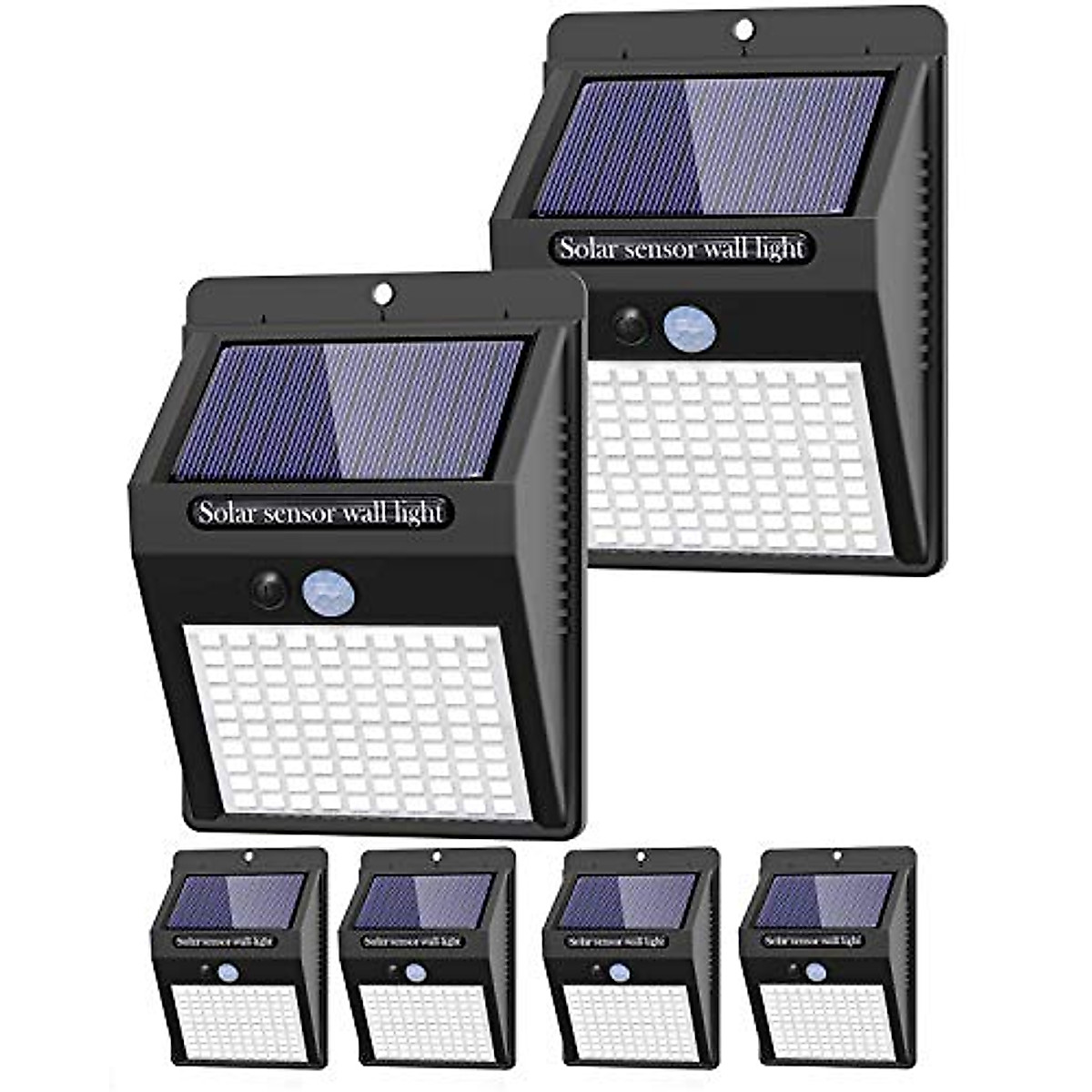 kolpop 6 Pack Solar Lights Outdoor, 3 Modes/100LED Solar Security Lights Wireless IP65 Waterproof Solar Motion Lights Outdoor Solar Wall Lights Outdoor Lights for Front Door, Backyard, Garage, Deck