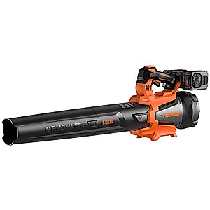 FIILPOW 40V 570CFM Leaf Blower, Brushless Leaf Blower Cordless with 2×4.0Ah Battery and Fast Charger, Turbo Mode and 3 Variable Speed Lock, Axial Fan, Blower for Lawn Care, Yard, Driveway, Walkway