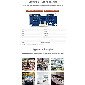7.5 inch E-Ink display e-Paper HAT Resolution 800×480 SPI interface for Raspberry Pi 3 2 Zero W WH Jetson Nano Arduino @XYGStudy