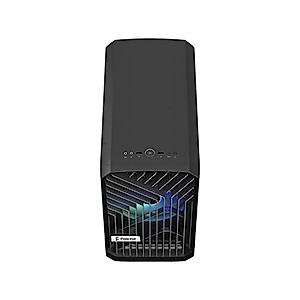 Fractal Design Torrent Nano RGB Black - Light Tint Tempered Glass Side Panels - Open Grille for Maximum air Intake - 180mm RGB PWM Fan Included - Type C - mITX Airflow Mini Tower PC Gaming Case