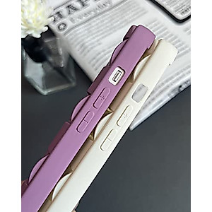 Ginkgonut Compatible with iPhone 14 Plus Case for Women/Girls, Cute 3D Laid Desgin Soft Silicone Shockproof Raised Bumper Corners Case for iPhone 14 Plus （White）