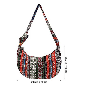 BESTOYARD Thai Hobo Crossbody Bag Shoulder Bag Messenger Bag Hippie Boho Bohemian Purse