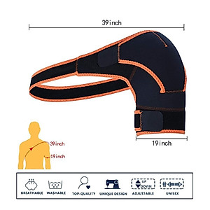 Adjustable Left/Right Shoulder Support Bandage Protector Brace Joint Pain Injury Shoulder Strap Sport Compression Bandage Wrap