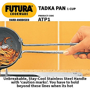 Futura Anodised Heating Pan, 1 Cup, Black