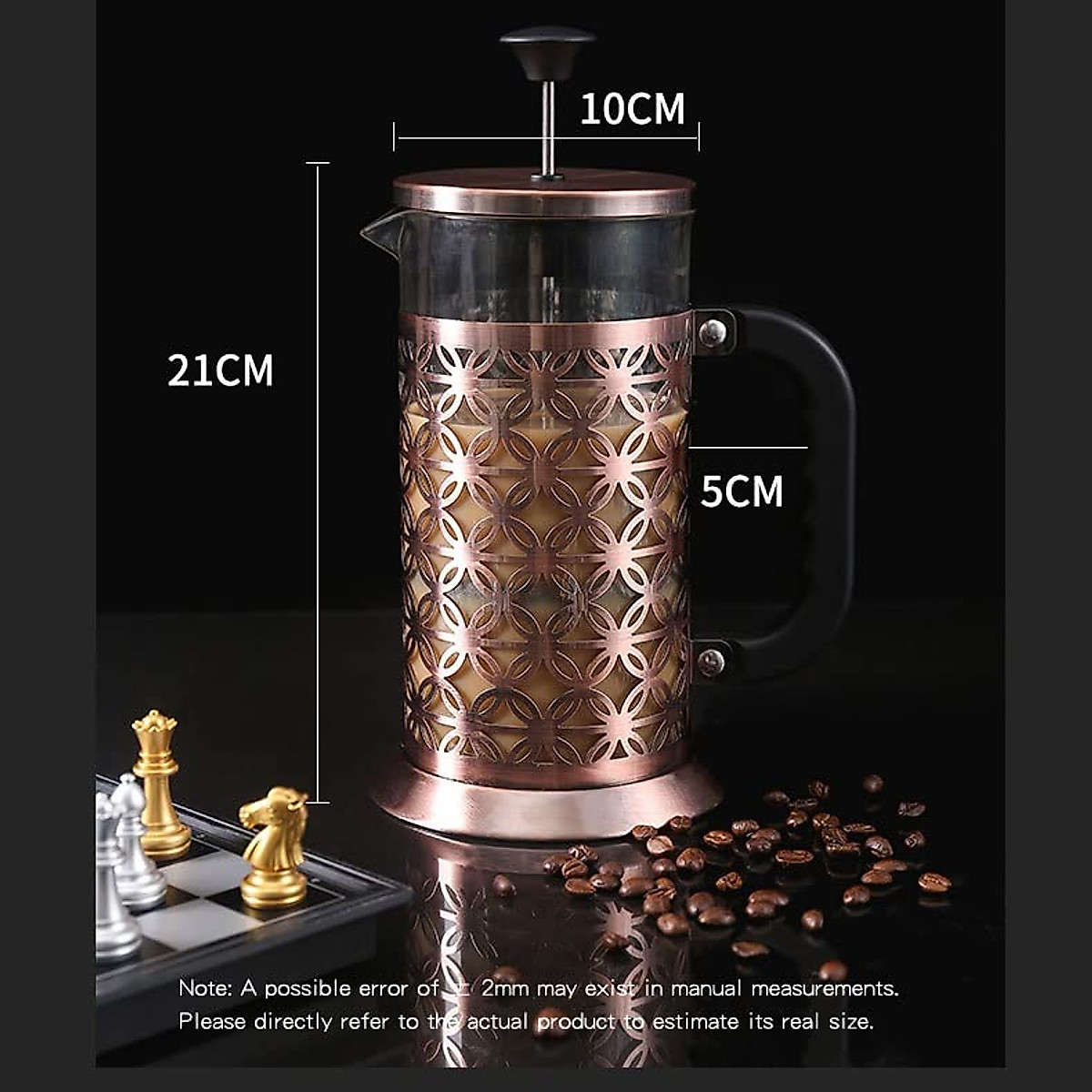 SDFGH Best French Press Coffee Maker 34oz, Coffee French Press,Coffee & Tea Pot,5 Layers Of Filter Element ,Two-way Water Ou