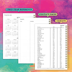 2024 Planner - 2024 Academic Weekly & Monthly Planner with Monthly Tabs, Daily Planner Yearly Agenda Calendar Organizer, Jan 2024-Dec 2024, 6.3" x 8.5"