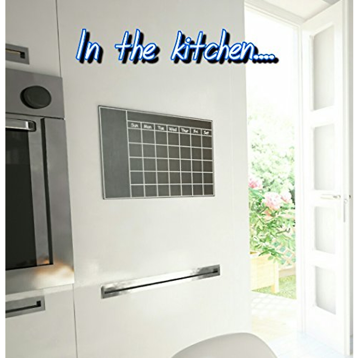 Large Chalkboard Calendar 2019 | 24" x 18" Wall Decal Sticker Monthly Planner Blackboard Organizer for Home, Kitchen, Office, Refrigerator Wall Decor