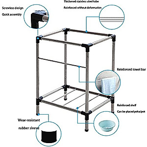 LANADO Kitchen sink, stainless steel sink for laundry, simple household laundry sink with faucet, suitable for hotel restaurant kitchens
