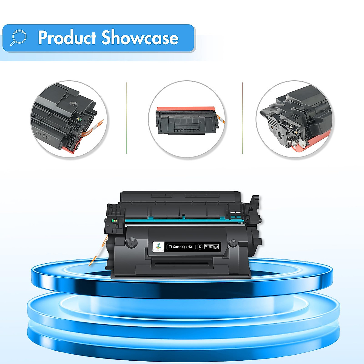 TRUE IMAGE Compatible Toner Cartridge Replacement for Canon 121 CRG-121 CRG121 for Canon imageCLASS D1620 D1650 High Yield Ink Printer (Black, 4-Pack)