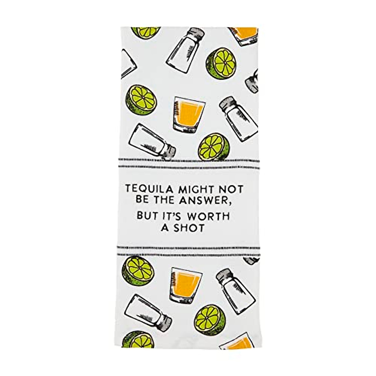 Mud Pie Fiesta Hand Towel, Tequila, 16.5" x 26"