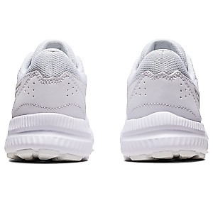 ASICS Kid's Contend 8 Grade School Running Shoes, 5.5, White/White