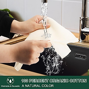 Paoeyrb 6Pcs 20x20Inch Cheese Cloth, 100Percent Organic Unbleached Pure Cotton Muslin Cloth, Reusable Cheesecloth, Premium Cheesecloth for Straining, Cooking, Bread, Butter