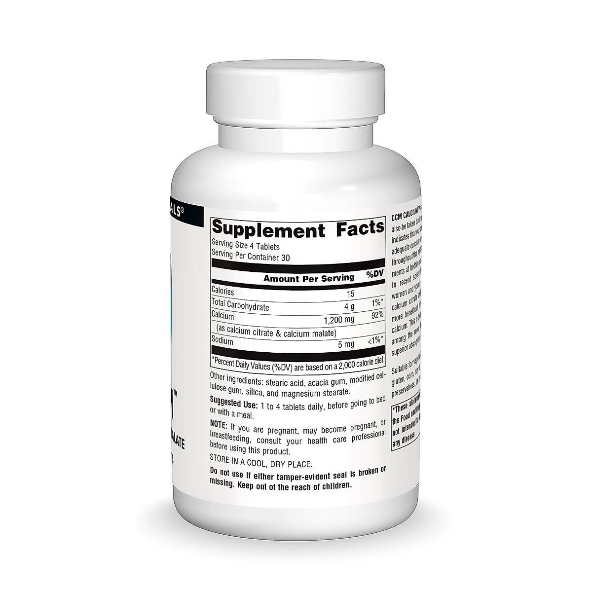 Source Naturals Citrate Malate Calcium Calcium, 120 CT