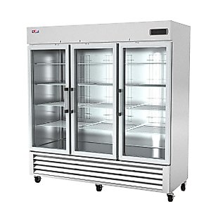 US INC. 3-Door Glass Upright Commercial Refrigerator | UST-72RG