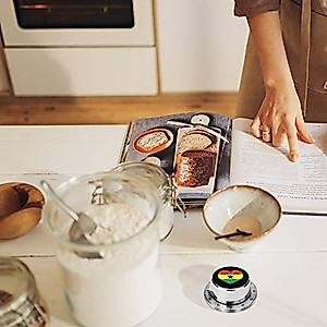 Ghana Retro Heart Flag 60 Minute Timer Stainless Steel Wind Up Timer Magnetic Timer Time Management for Cooking Kitchen