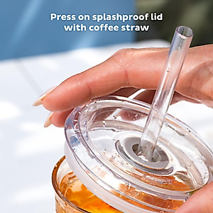 KeepCup Cold Cup - Clear Ice Coffee Tumbler with Lid and Straw - 16oz (454ml)