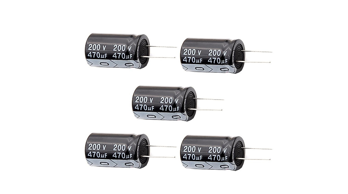470uF 200V Aluminum Electrolytic Capacitors - 5PCS