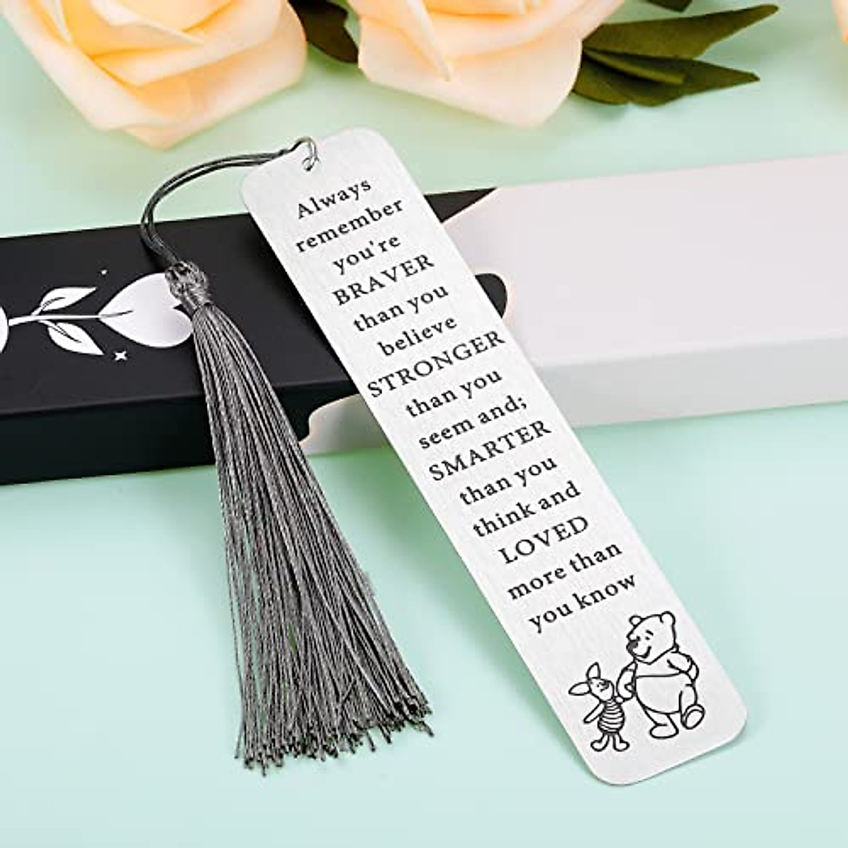 Inspirational 2023 Graduation Gifts for Women Men Bookmark with Tassel Christmas Birthday Gift for Son Daughter Wife Husband BFF Encouragement Gift for Teen Boys Girls Book Mark for BookLover Bookworm