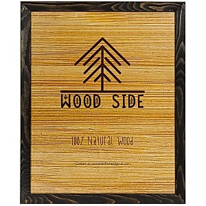 Rustic Wooden Poster Picture Frame 16x20 - Natural Solid Eco Distressed Wood for Wall Mounting Photo Frame - Charcoal