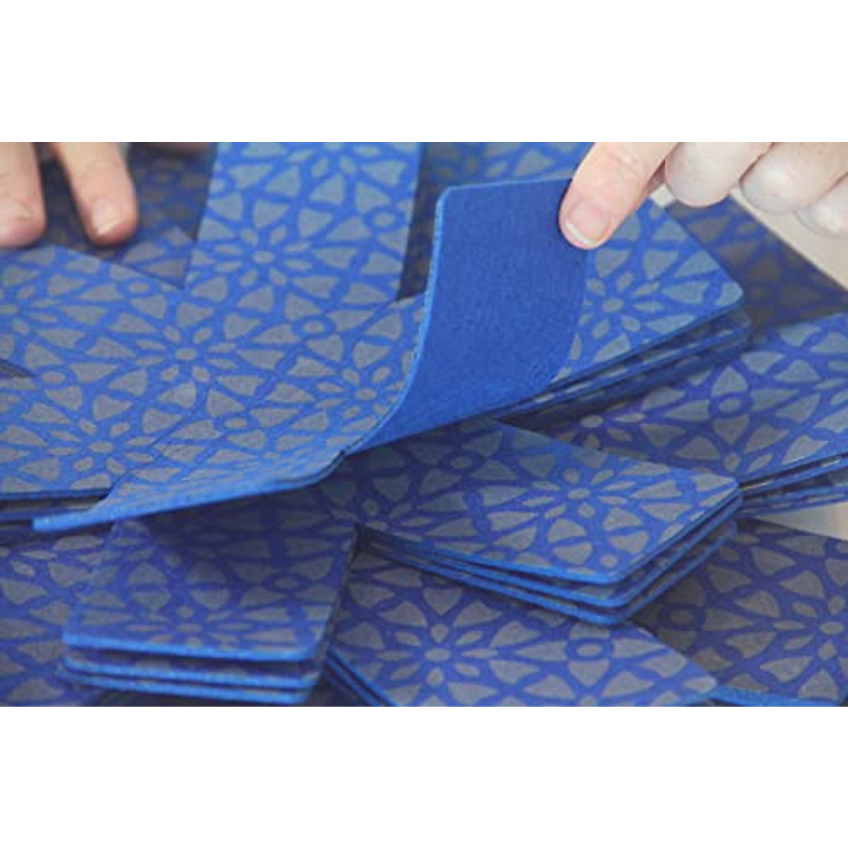 Pot and Pan Protectors for Stacking, Mosaic Design- Set of 12 in 3 Different Sizes, Cookware Protector/Dividers, Pan Separator Anti-Slip to Prevent Scratching or Marring When Stacking, Extra Thick