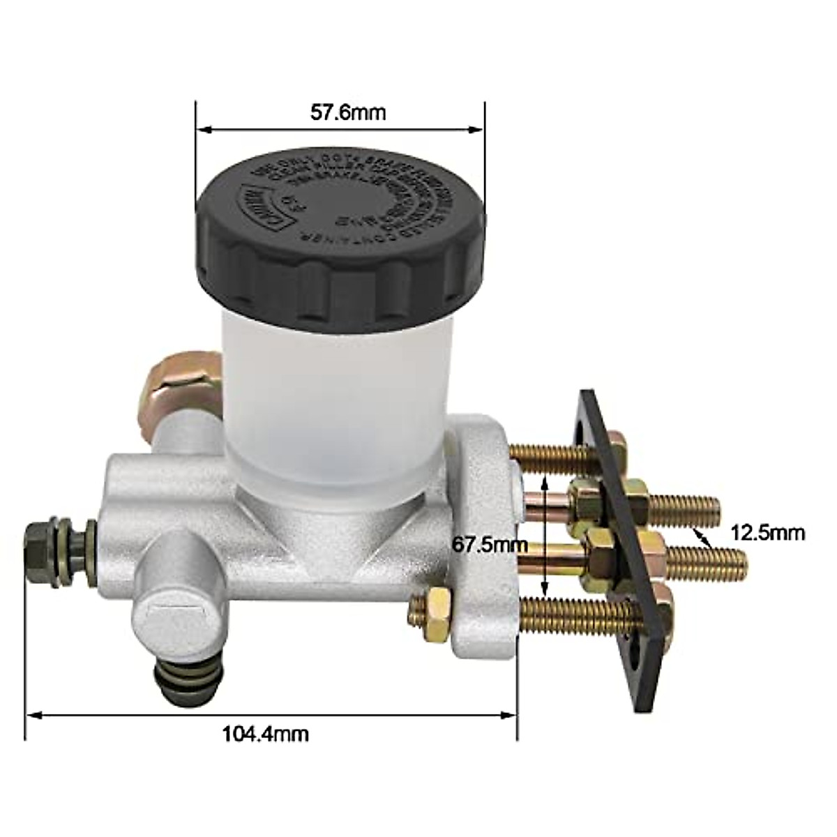 Hydraulic Brake Master Cylinder Assembly for 90cc 110cc 125cc 150cc 200cc 250cc Go Kart Master Cylinder Twister Kinroad Go Kart Buggy Sunl BMS Kandi Roketa Kinroad Kazuma ATV, Go Kart Master Cylinder