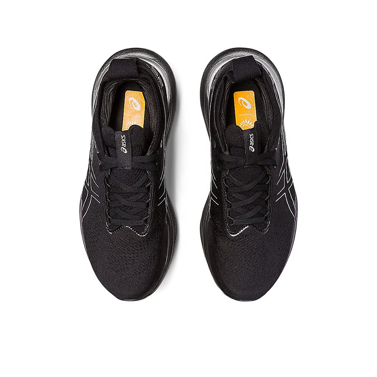 ASICS Women's Gel-Nimbus 25 Platinum Running Shoes, 9, Black/Pure Silver