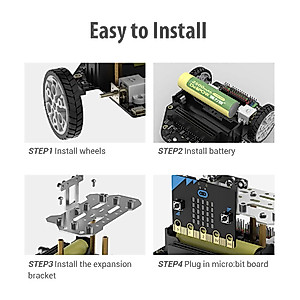 DFROBOT Maqueen Plus Micro:bit Smart Robot Car | Microbit Robotics Kit Advanced Educational Robot Platform Compatible with HuskyLens AI Vision Sensor (Mirco:bit NOT Include)