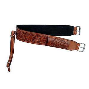 RAAVILS Horse Flank Cinch for Western Horse Saddles Horse TACK Leather Back Cinch Rear Saddle Girths
