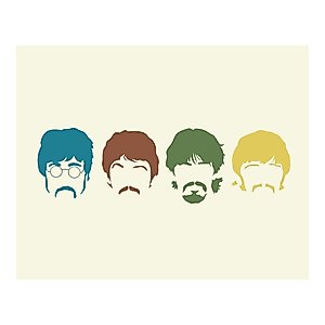 The Beatles Band - Silhouette Music Wall Art Poster, This Ready to Frame Vintage Wall Art Decor Print is Perfect For Home, Music Room, Studio, And Living Room Decor Aesthetic - Unframed - 8x10"