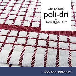 Samuel Lamont Poli-dri Cotton Tea Towel Burgundy