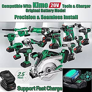 【Upgrade 6.0AH】 CaliHutt Replacement Battery for KIMO 20V Lithium Battery for KIMO 20V Cordless Blower Wrench Nailer Drill…6000mAh Extended Life Battery