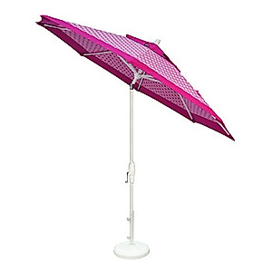 9-Foot Treasure Garden (Model 920) Push Button-Tilt Market Umbrella with Bronze Frame and Obravia2 Fabric: Forest Green