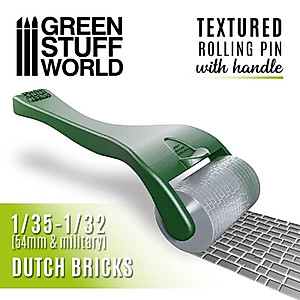 Green Stuff World - Rolling pin with Handle - Dutch Bricks 10490