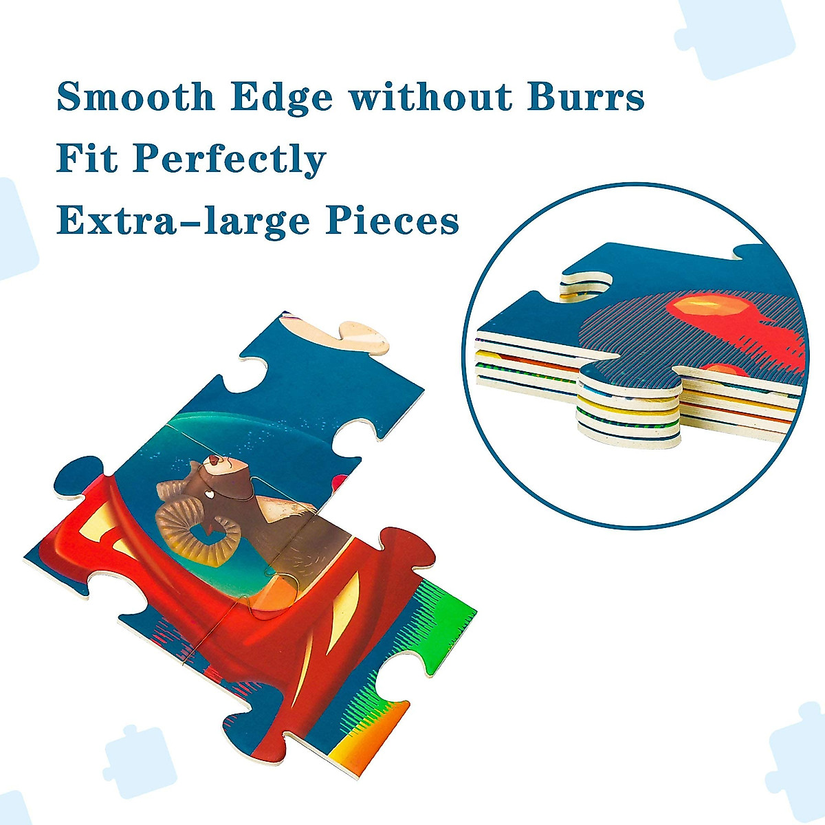 Floor Puzzles for Kids Giant Floor Puzzles Big Pieces Planet Puzzles 56 PCS Creative Moiré Fringes Jumbo Floor Puzzles Preschool Learning Educational Toys for Boys Girls (Fantasy Space)