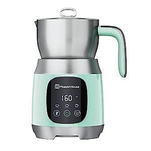 Maestri House Milk Frother, Variable Temp and Froth Thickness Milk Frother and Steamer, 21OZ/600ML Smart Touch Control Milk Warmer, Dishwasher Safe, Memory Function for Latte Cappuccino, Hot Chocolate