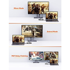 CableCreation 8K USB C to DisplayPort Cable 6FT [HDR, 8K@60Hz, 4K@144Hz, 2K@240Hz] Type C Cable to DP 1.4 Compatible with Thunderbolt 3/4, iPhone 16 15 Pro Max Plus MacBook Pro/Air iPad XPS Galaxy S24