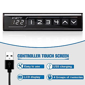 VIZTY Electric Standing Desk,Height Adjustable Home Office Desks with USB Charging Port,Sit and Stand Up Table with 48 x 24 Inches One-Piece Table Top (White Maple)