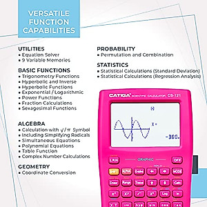 Scientific Calculator with Graphic Functions - Multiple Modes with Intuitive Interface - Perfect for Students of Beginner and Advanced Courses, High School or College