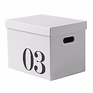 Airshi Cardboard Storage Box Portable Storage Box MultiPurpose Dust Proof Large Capacity Simple For Bedroom For Dorm (No.3 Box)