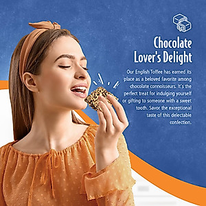 Rocky Mountain Chocolate Large English Toffee | Handcrafted with Rich Milk Chocolate, Sweet Cream Butter, & California Almonds | Perfect Chocolate Gift Box for Birthday, Christmas – Your Love for Sweetness in Every Bite! 16 Ounce