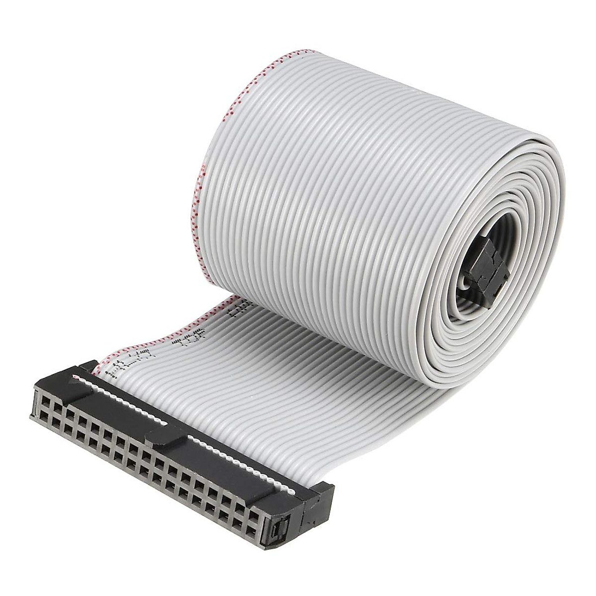uxcell IDC Gray Wire Flat Ribbon Cable 34 Pins 128cm Length 2.54mm Pitch Type-B