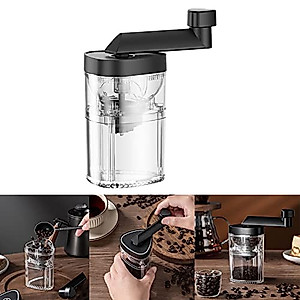 Travel Manual Coffee Grinder Maker Conical Burr Mill with Adjustable Setting Portable Hand Crank Coffee Grinder Manual Coffee Grinder Hand Coffee Grinder Large