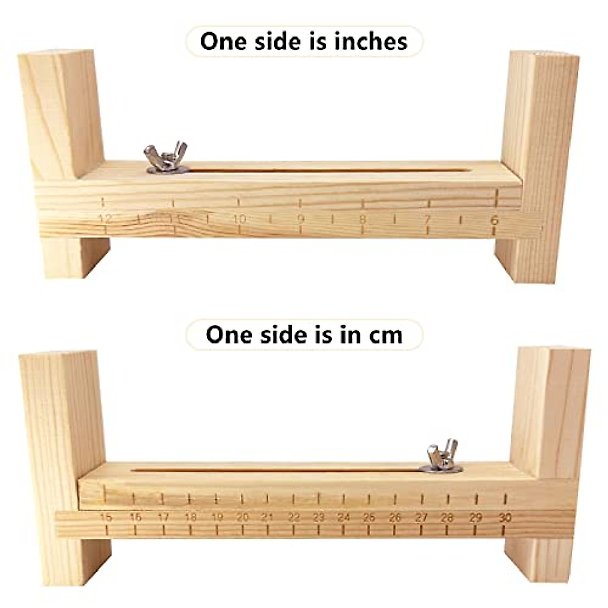 Xximuim Paracord Jig Bracelet Maker Wood Jig Bracelet Maker U Shape Clear Scale Bracelet with 2 Clamp DIY Hand Knitting Bracelet Jig Bracelet Braiding Tool (Style 1)