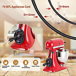 Cord Organizer for Kitchen Appliances, 12 PCS Kitchen Small Gadgets Cord wrapper holder keeper winder Stick on Mixer, Blender, Toaster, Coffee Maker, Air Fryer, Kitchen Accessories Attachments