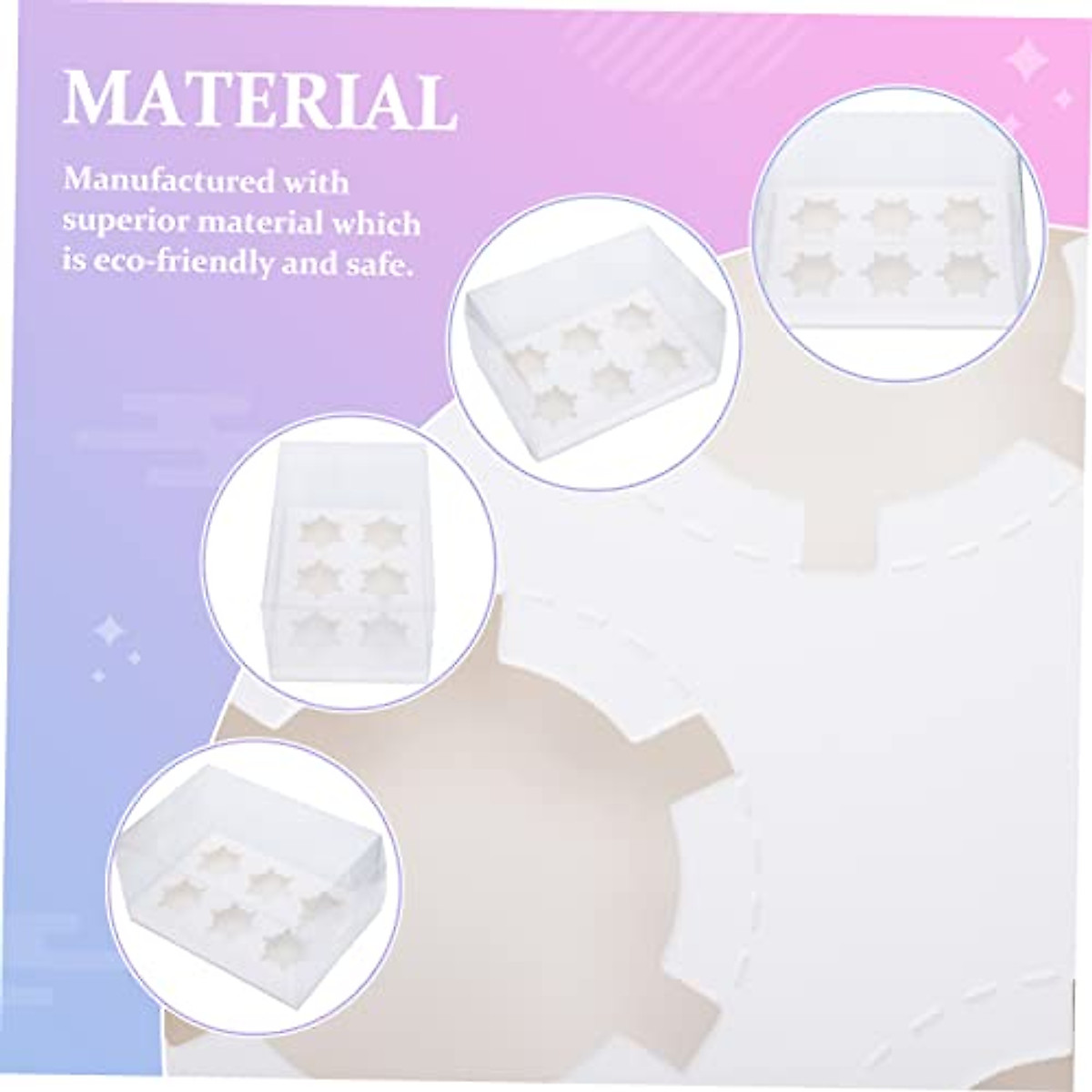 SOLUSTRE Cup Cake Paper Cup 2pcs Packaging Boxes Cupcake Box Mini Muffins Clear Container Mini Paper Cups Cheesecake Holder Containers Clear Cupcake Holder Tart Boxes Cupcake Boxes Fine