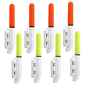 TSV Fishing Glow Sticks, 8PCS Waterproof Fishing Bite Alarm Tackle with Light for Sea Night Fishing Rod Gear